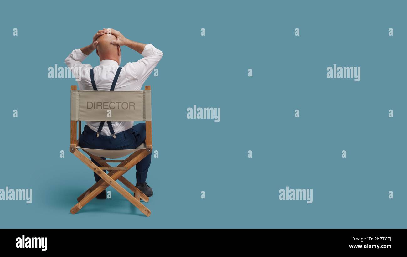 Directors chair back view hi-res stock photography and images - Alamy