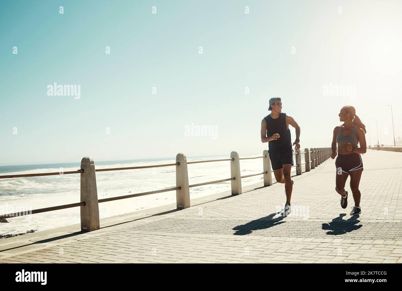 Woman man running exercise hi-res stock photography and images - Alamy