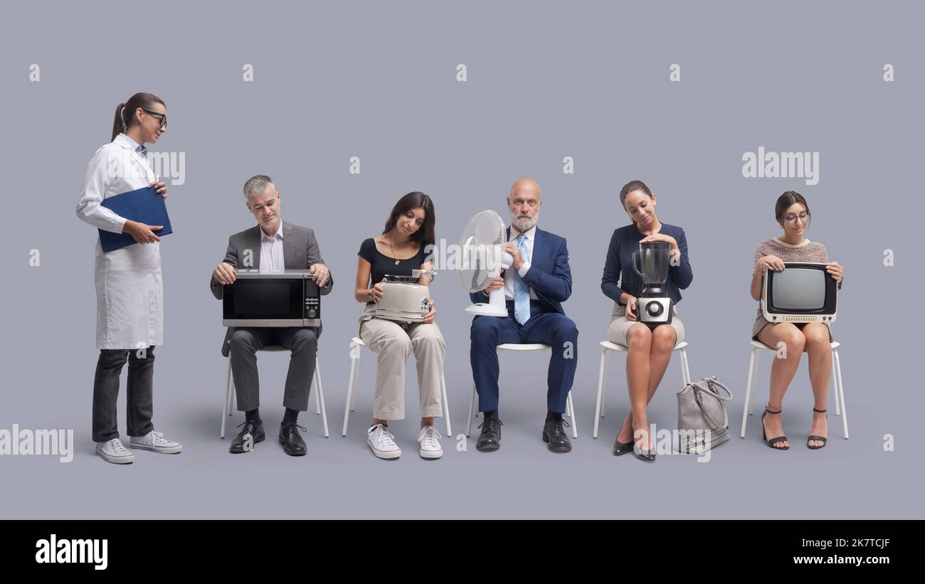 Woman waiting room retro doctor hi-res stock photography and images - Alamy