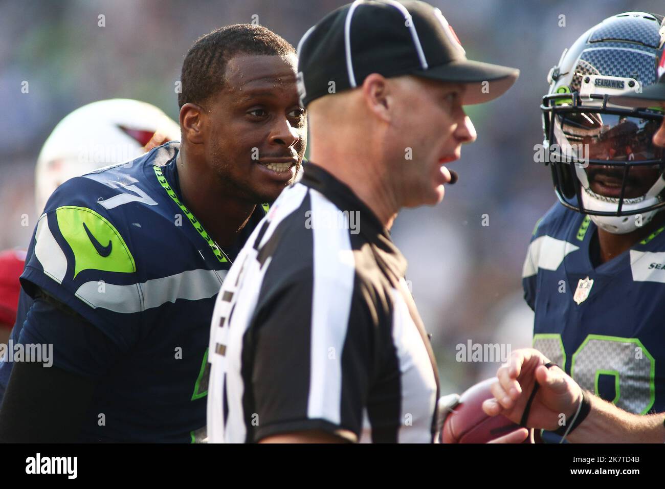 October 16, 2022: Seattle Seahawks quarterback Geno Smith (7) tries to ...