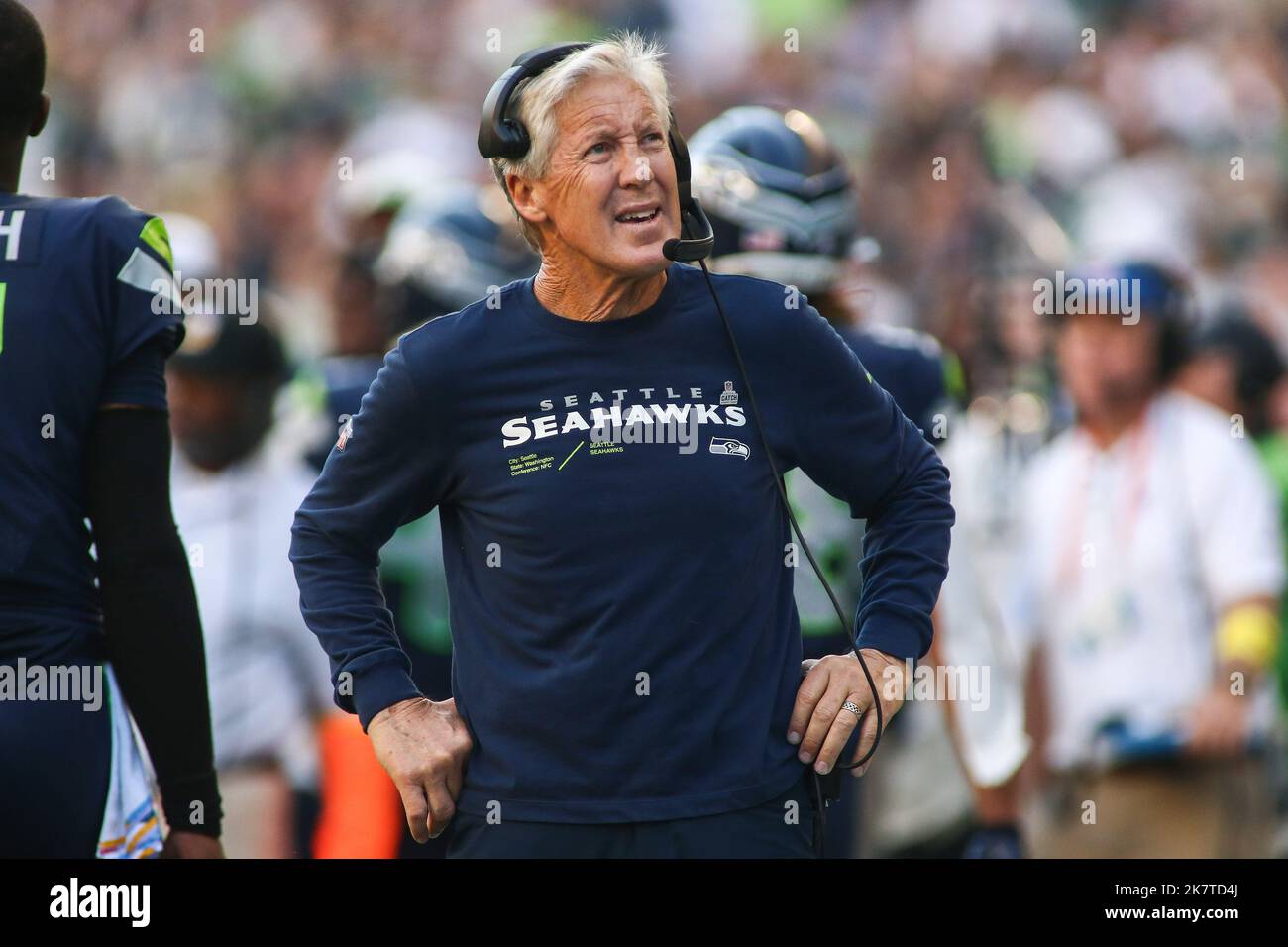 Seattle, WA, USA. 16th Oct, 2022. Seattle Seahawks head coach Pete ...
