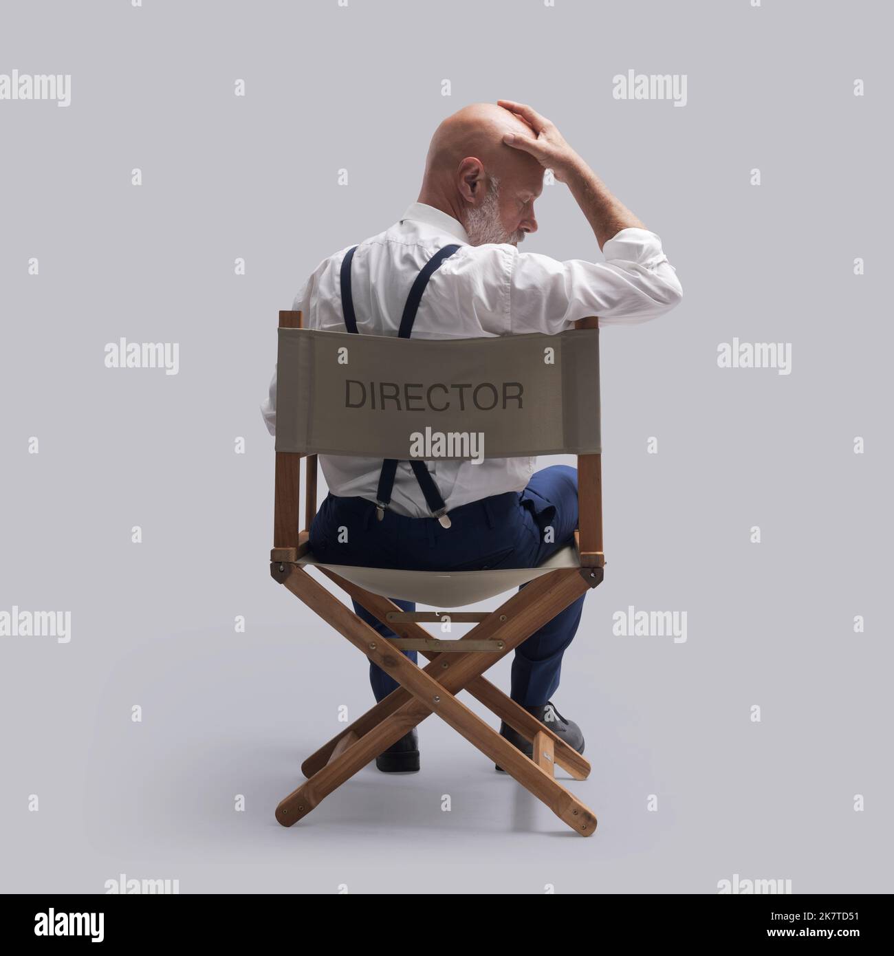 Directors chair back view hi-res stock photography and images - Alamy