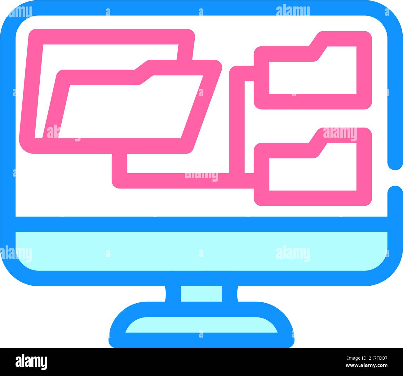 computer folder color icon vector illustration Stock Vector Image & Art - Alamy