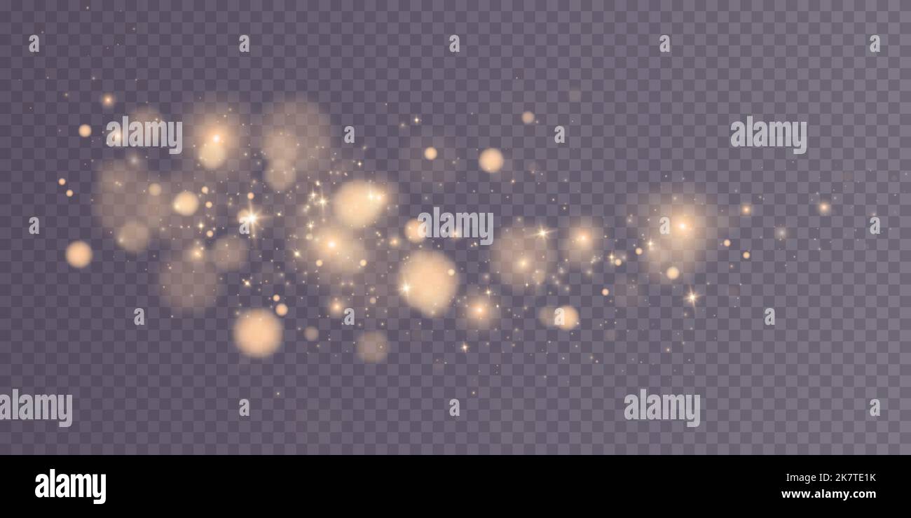 Shining bokeh isolated on transparent background. Light isolated lights ...