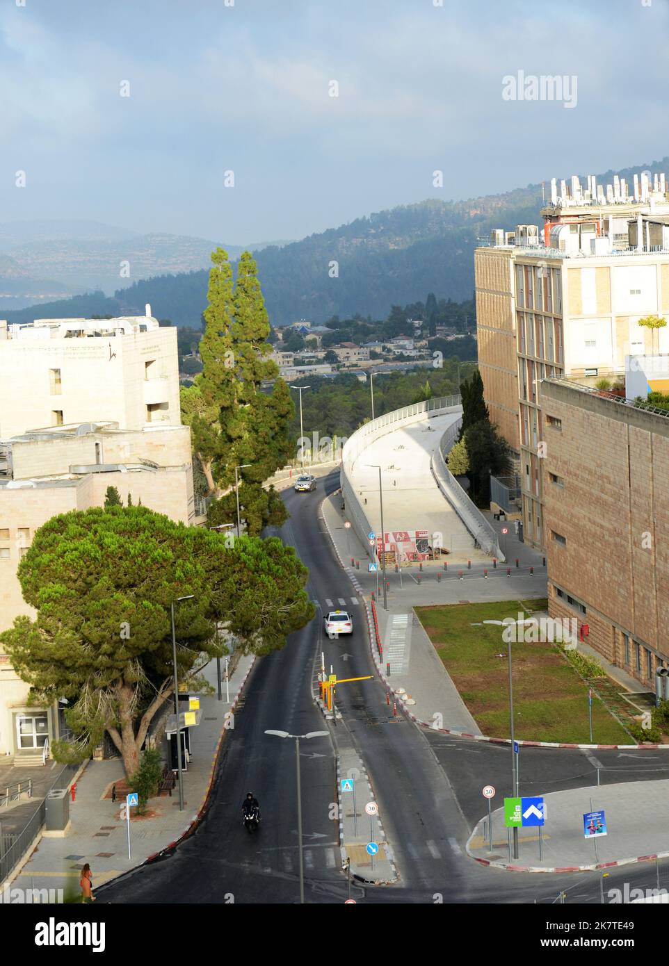 A view of the location of the future light rail in Hadassah medical ...