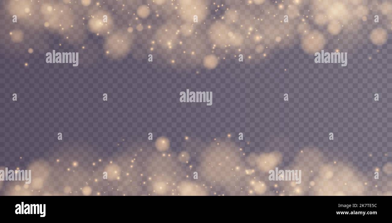 Shining bokeh isolated on transparent background. Light isolated lights ...