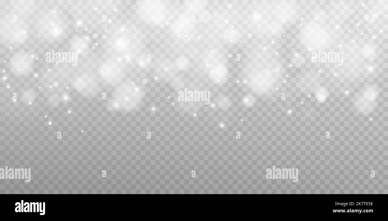 Shining bokeh isolated on transparent background. Light isolated lights. Transparent blurry ...