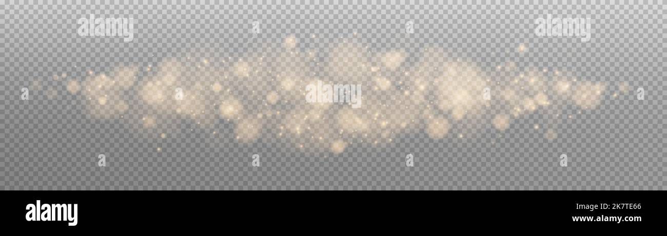 Shining bokeh isolated on transparent background. Light isolated lights ...