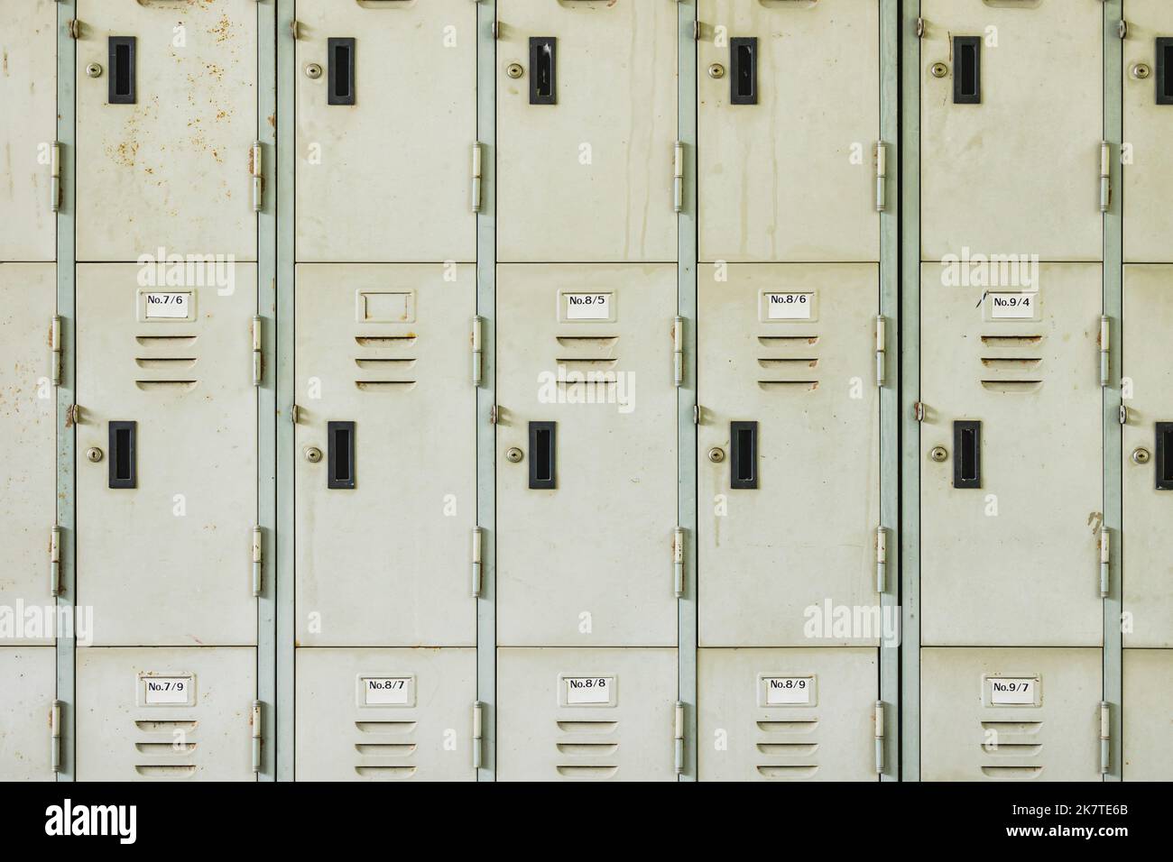 old lockers in university tile pattern texture for background Stock ...