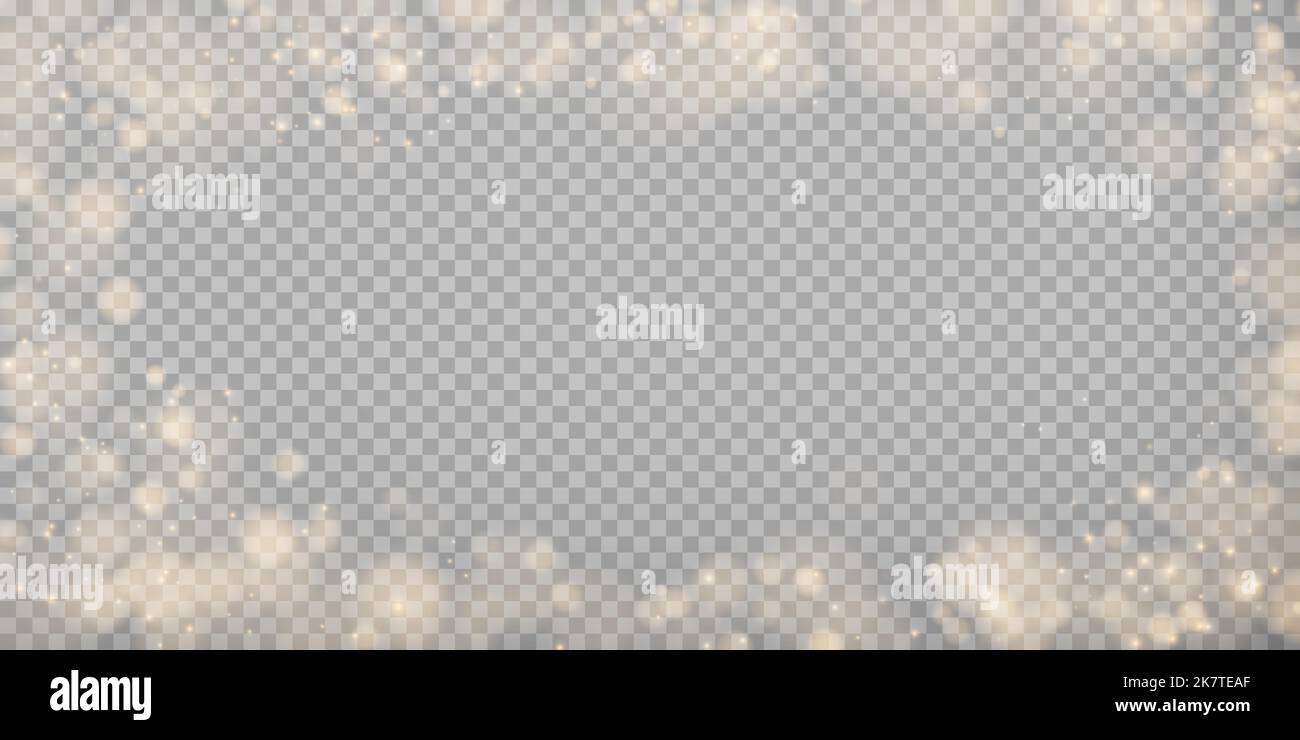 Shining bokeh isolated on transparent background. Light isolated lights ...