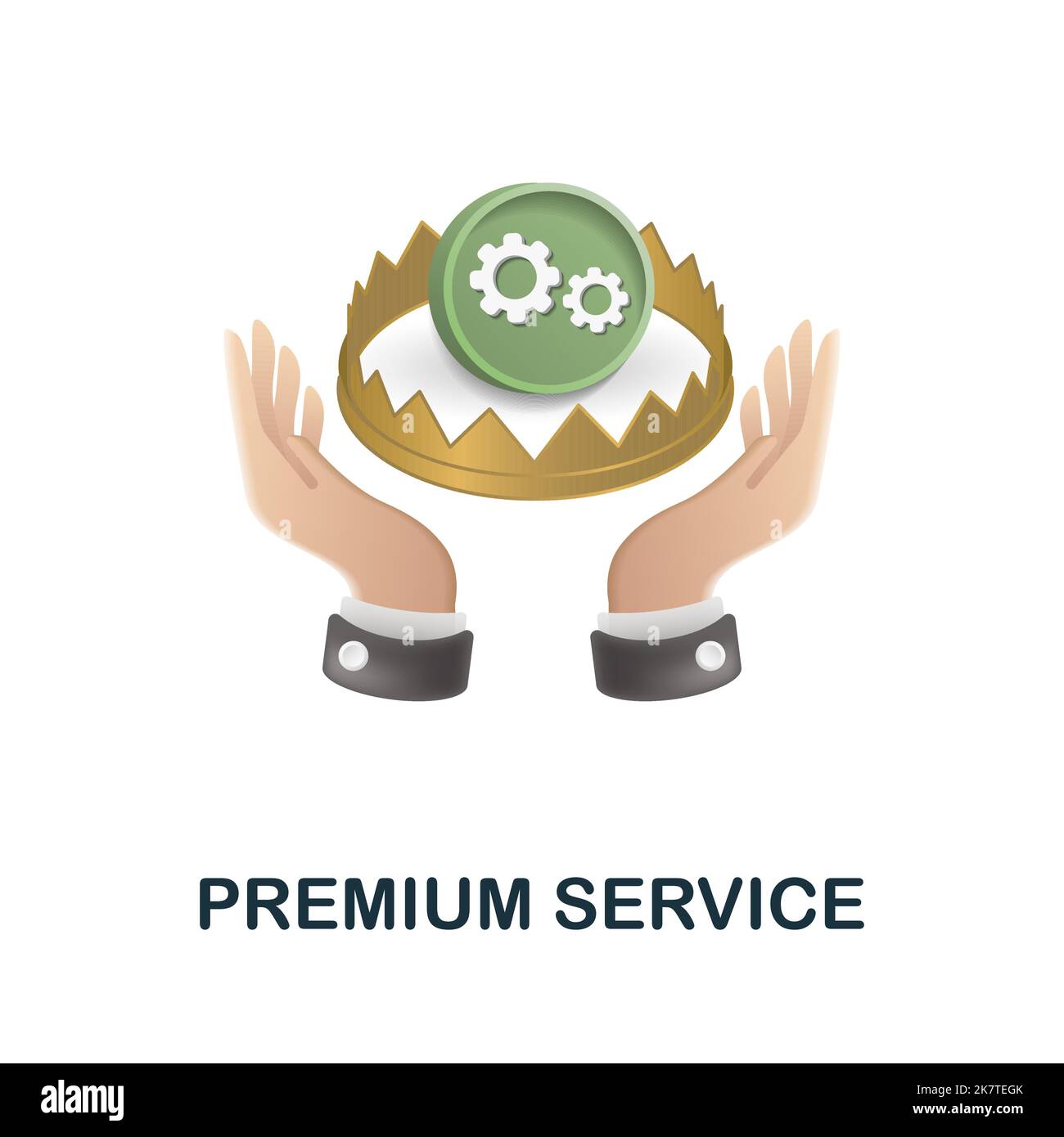Premium Service icon. 3d illustration from customer support collection ...