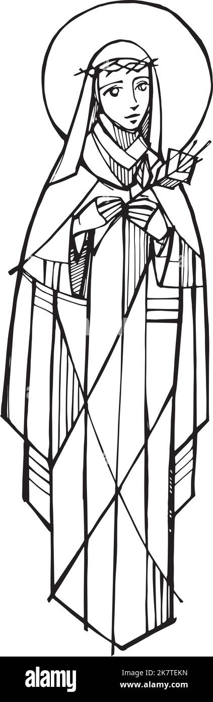 Saint drawing Black and White Stock Photos & Images - Alamy