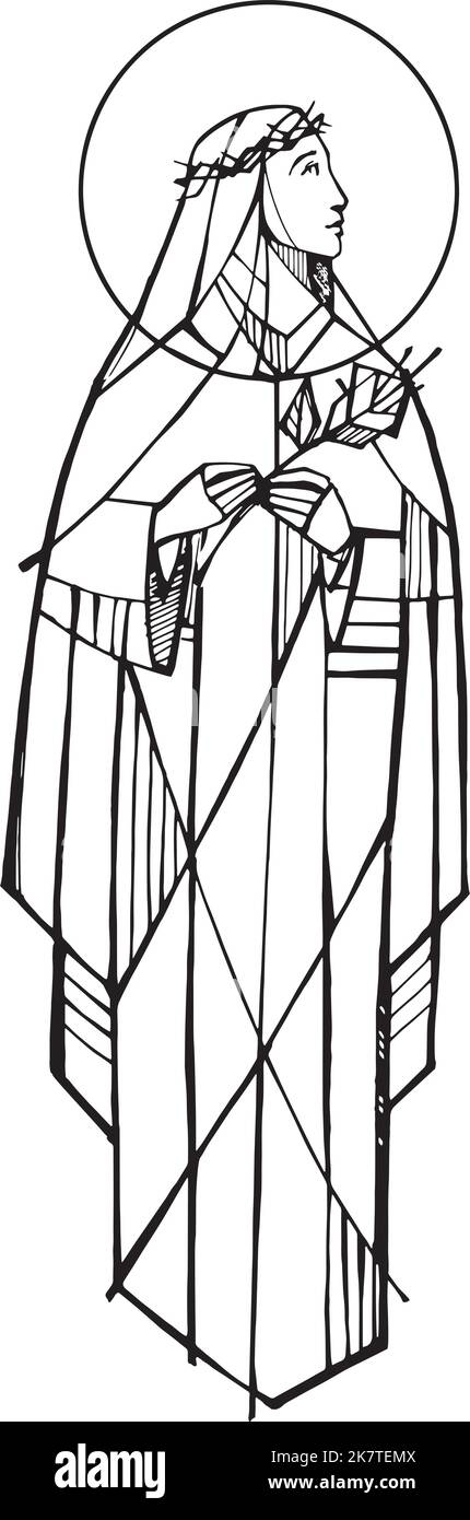 Saint drawing Black and White Stock Photos & Images - Alamy