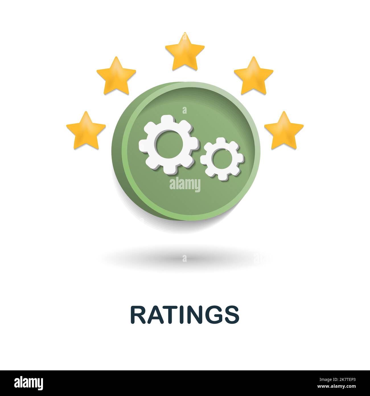Ratings icon. 3d illustration from customer support collection ...
