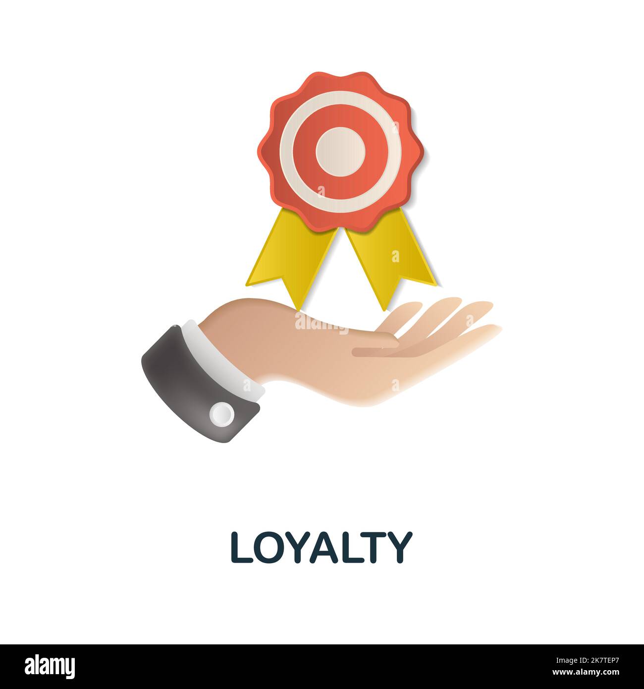Loyalty icon. 3d illustration from customer support collection ...