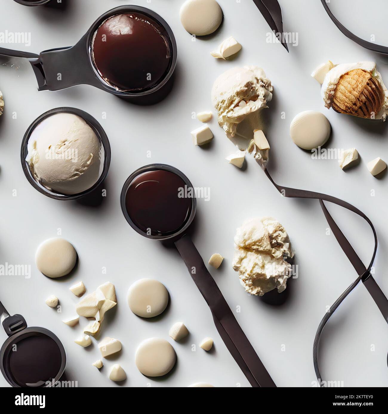 white chocolate ice-cream on seamless texture background. The endless ...