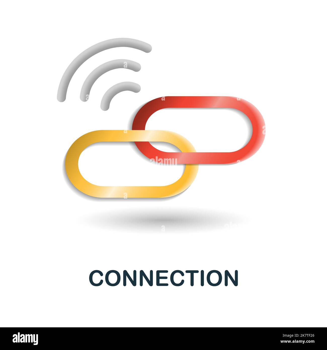 Connection icon. 3d illustration from customer support collection ...