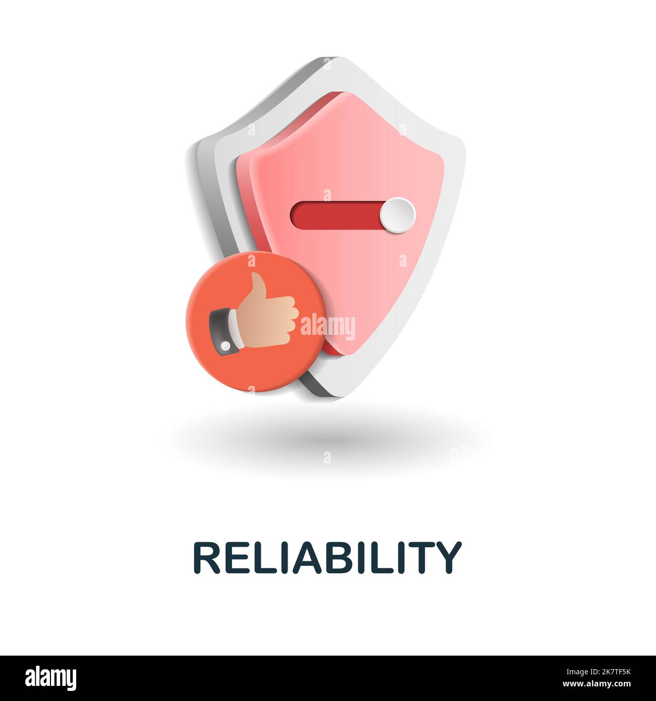 Reliability icon. 3d illustration from customer support collection ...