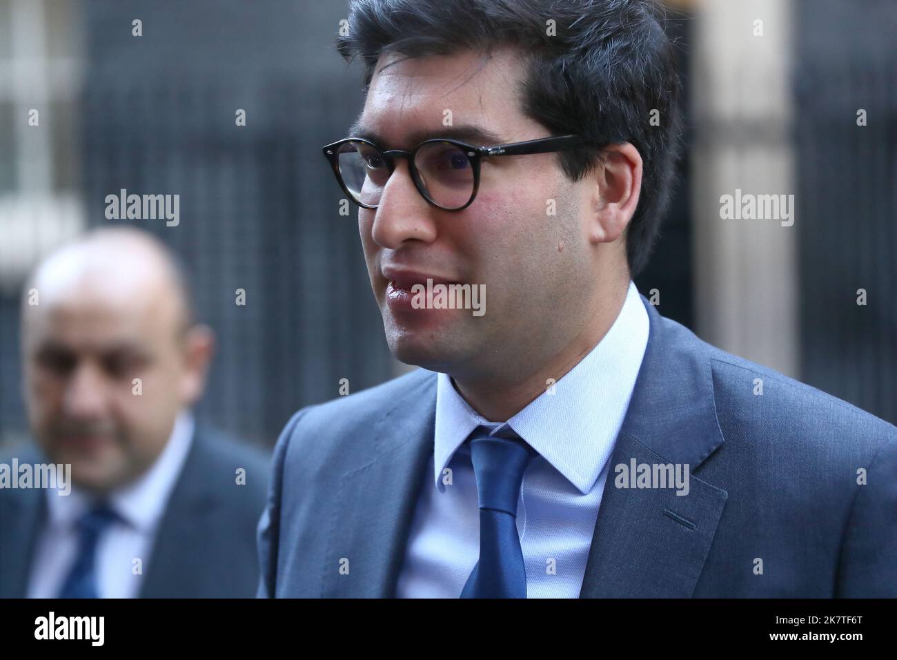 London, UK. 18th Oct, 2022. Environment Secretary Ranil Jayawardena leaves Downing Street No 10 ...