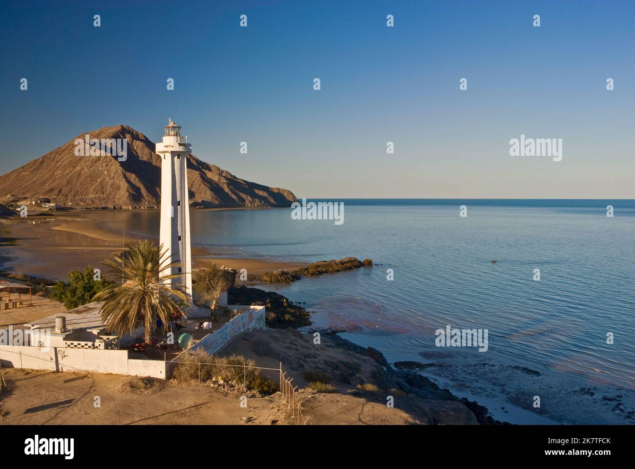 Lighthouse over Bahia de San Felipe in San Felipe, Baja California ...