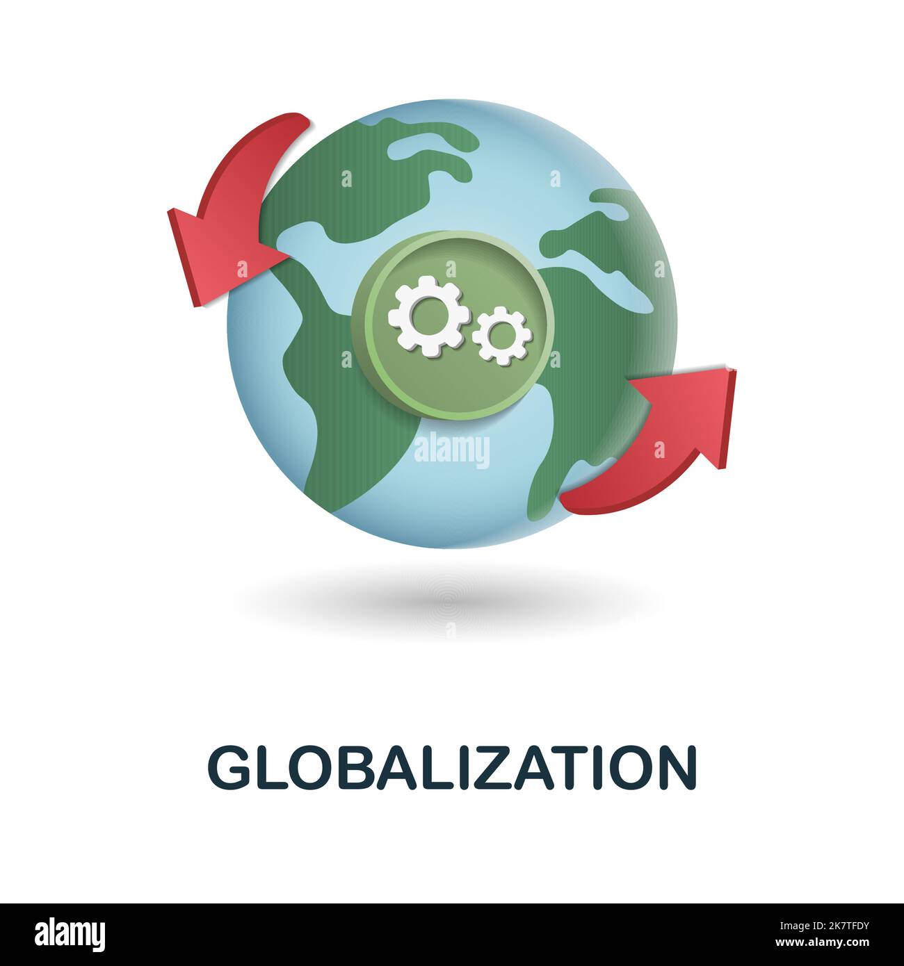 Globalization icon. 3d illustration from digitalization collection ...