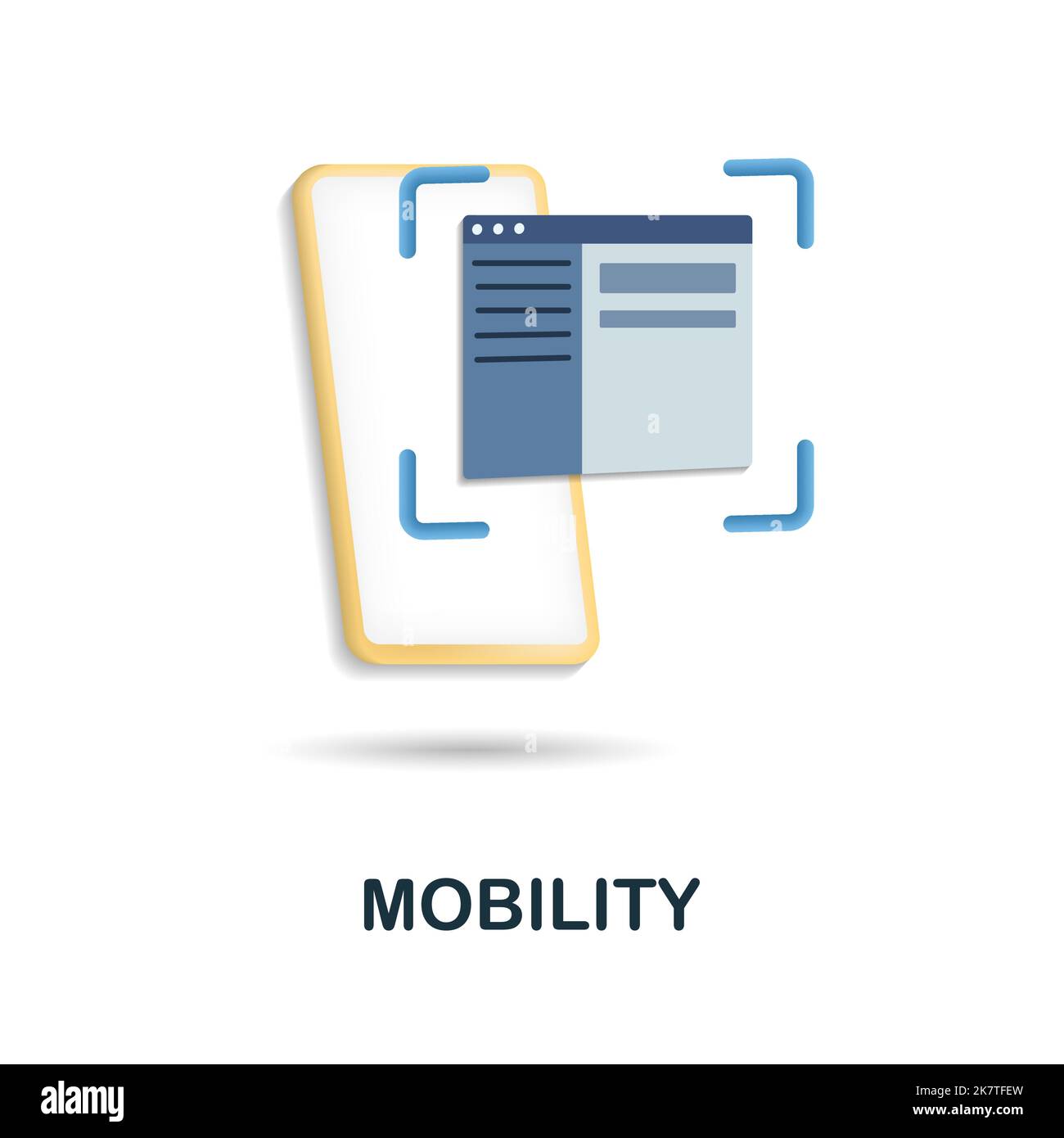 Mobility icon. 3d illustration from digitalization collection. Creative ...