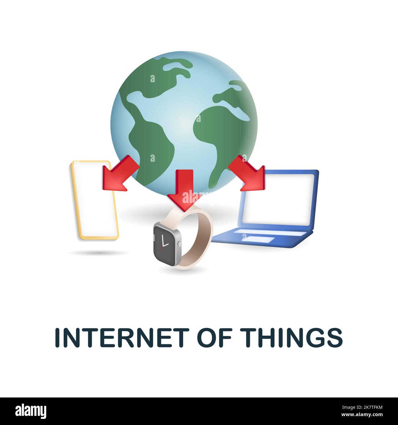 Internet Of Things icon. 3d illustration from digitalization collection ...