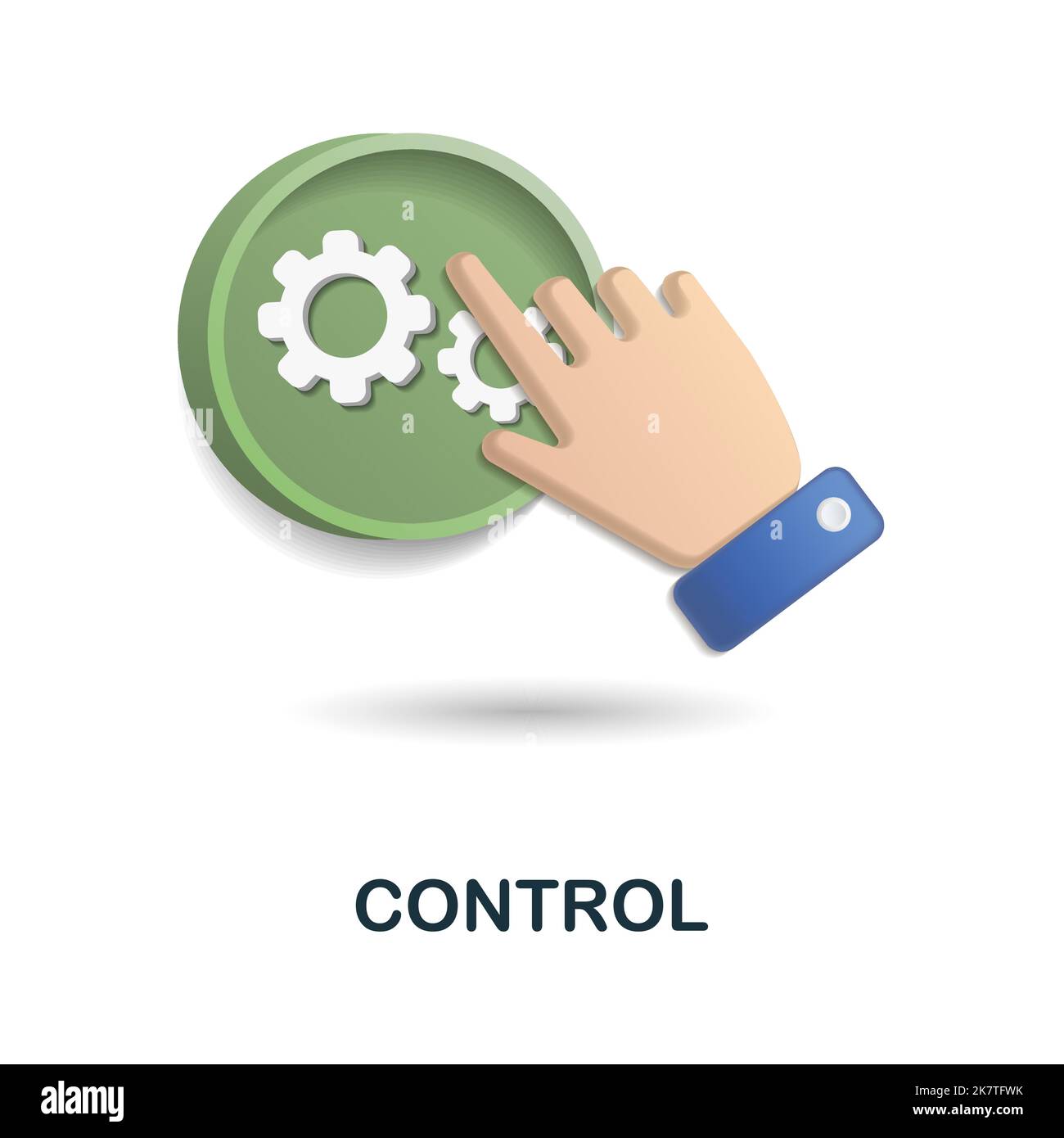 Control icon. 3d illustration from digitalization collection. Creative ...