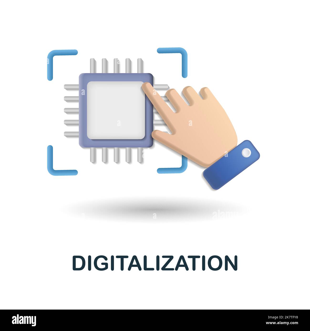 Digitalization icon. 3d illustration from digitalization collection ...
