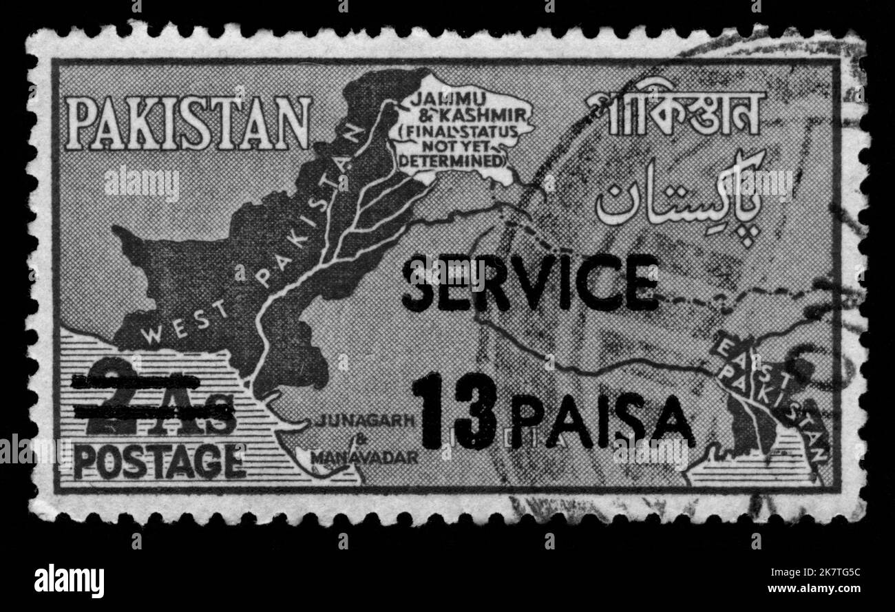 Pakistan stamp map Black and White Stock Photos & Images - Alamy