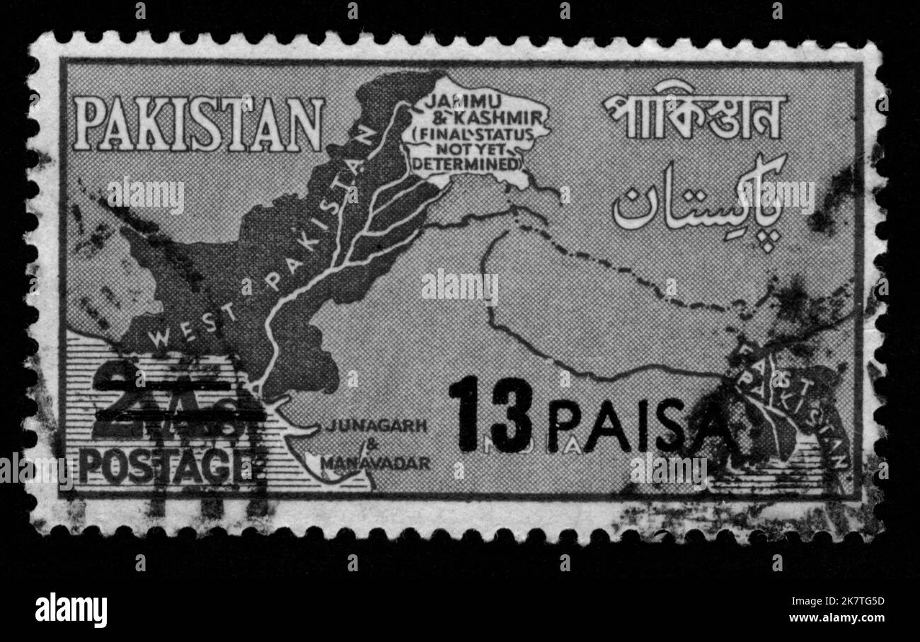 Pakistan stamp map hi-res stock photography and images - Alamy