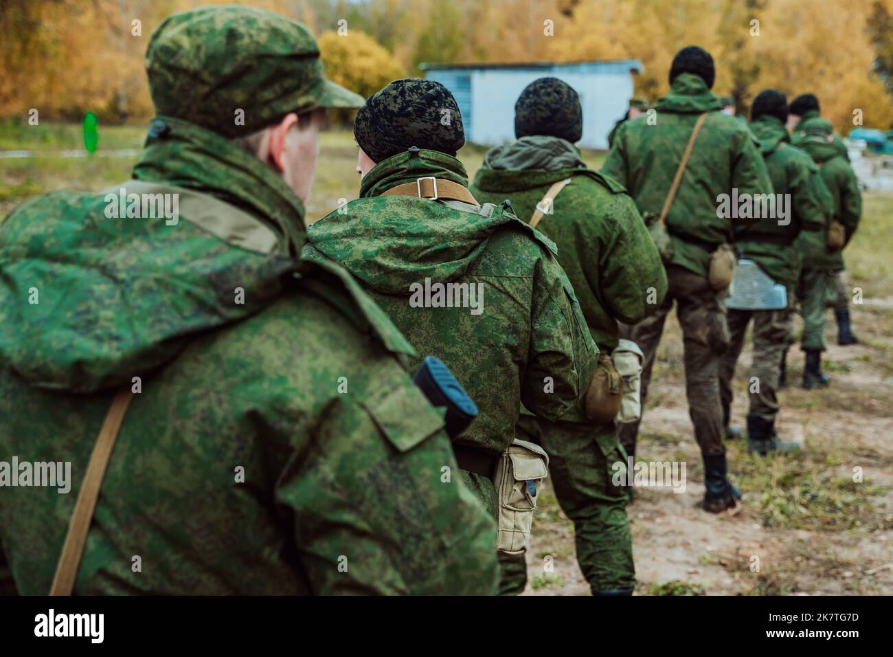 Tatarstan, Russia. October 10, 2022. Mobilized Russian soldiers undergo ...