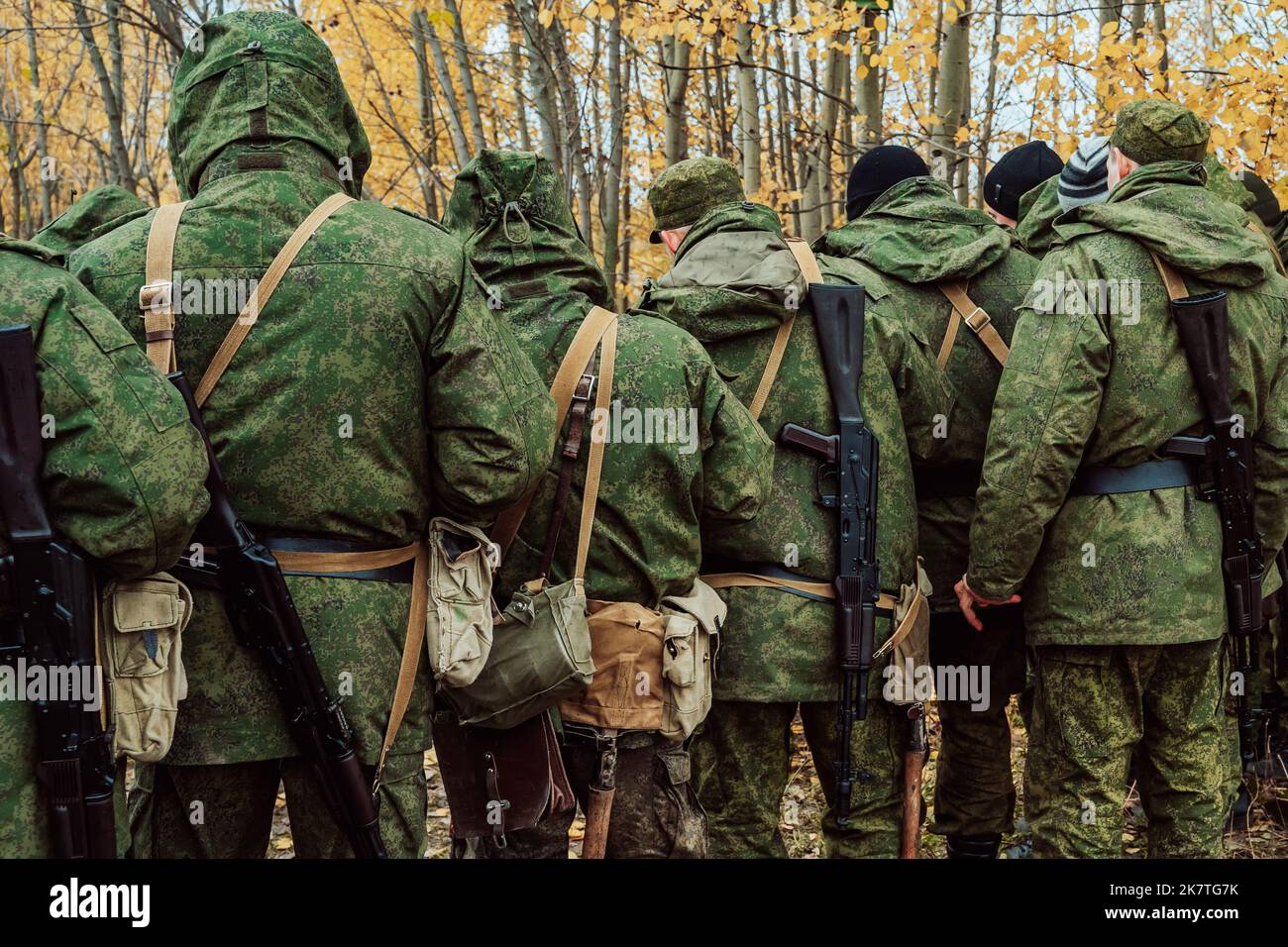 Tatarstan, Russia. October 10, 2022. Mobilized Russian soldiers undergo ...
