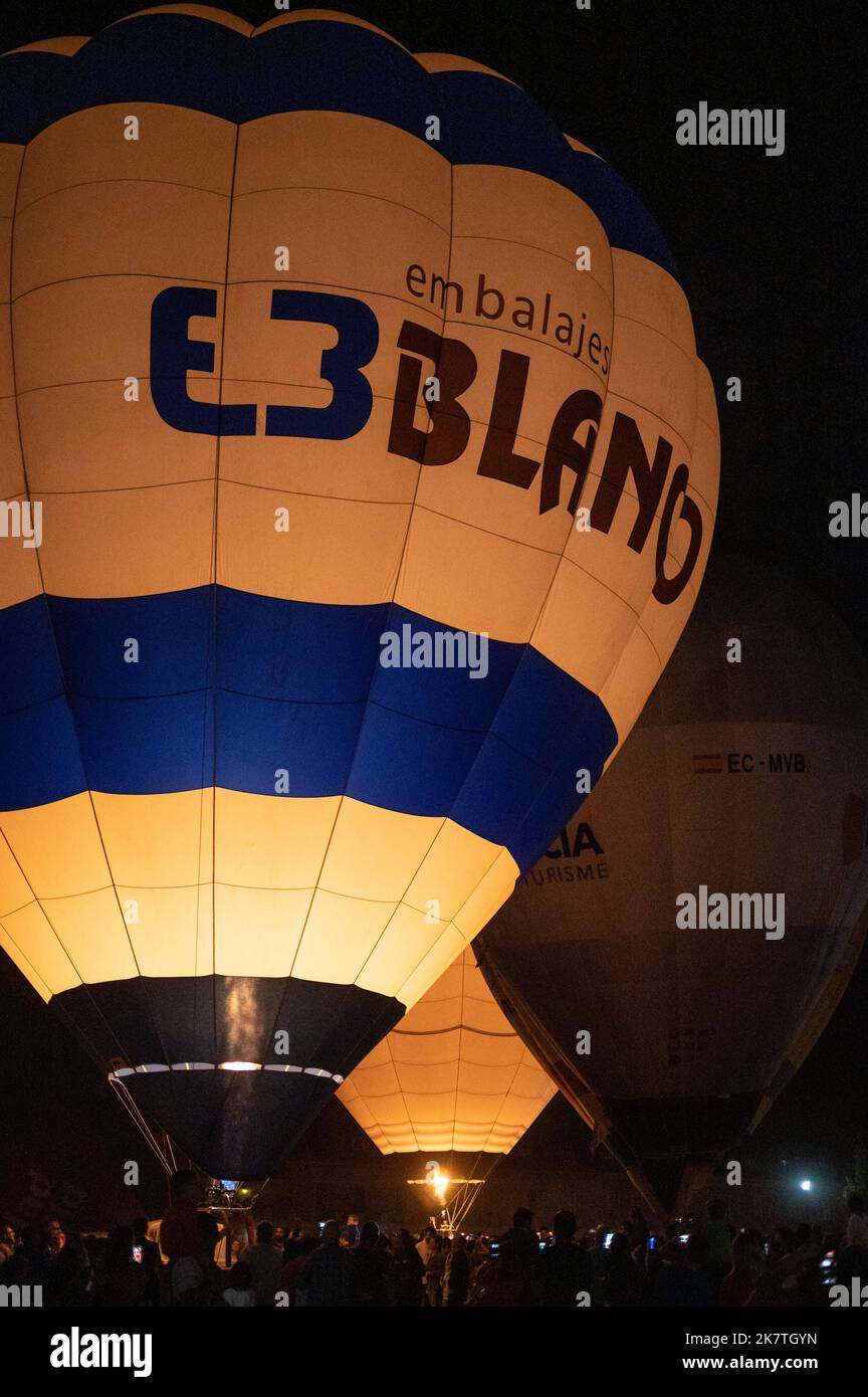 Madrid. Spain"; October 08, 2022: Aranjuez Hot Air Balloon Night ...