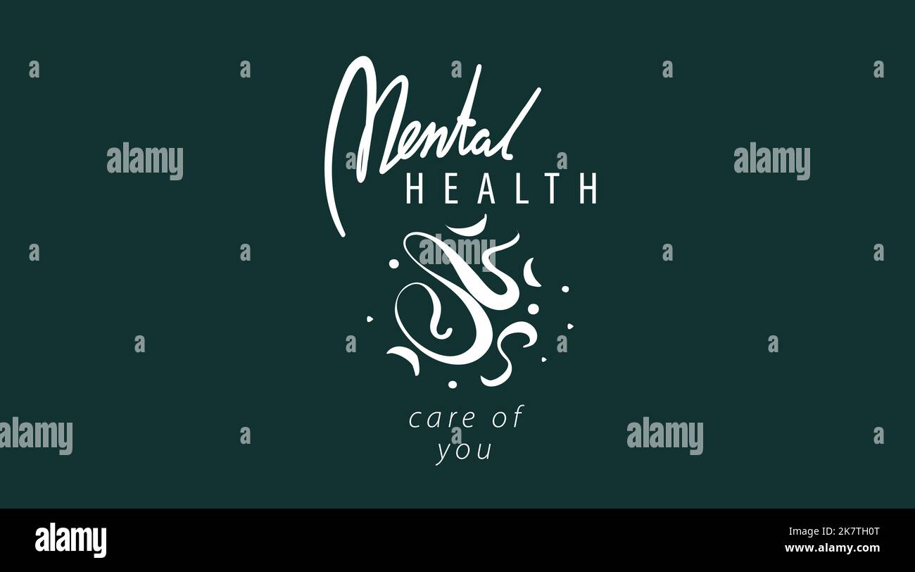 Vector drawn logo for mental health Stock Vector Image & Art - Alamy