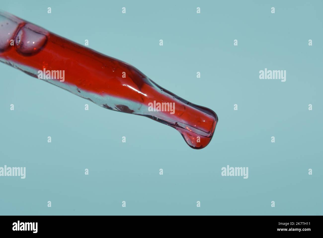 The drop in the pipette of blood. The concept of developing a ...