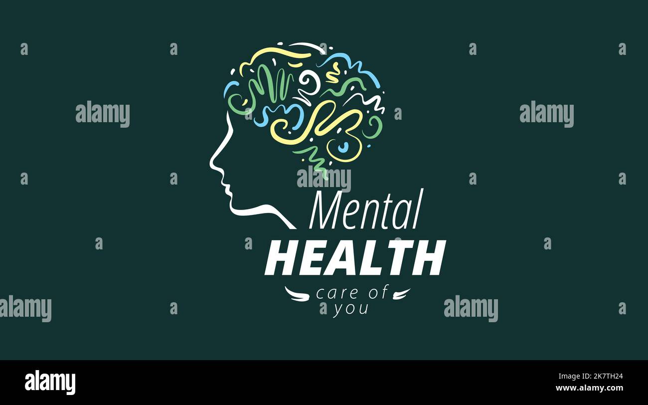 Vector drawn logo for mental health Stock Vector Image & Art - Alamy