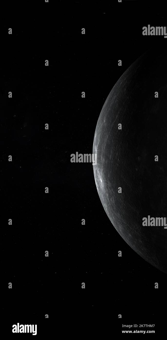 Mercury planet in rotation in its own orbit in the outer space Stock ...