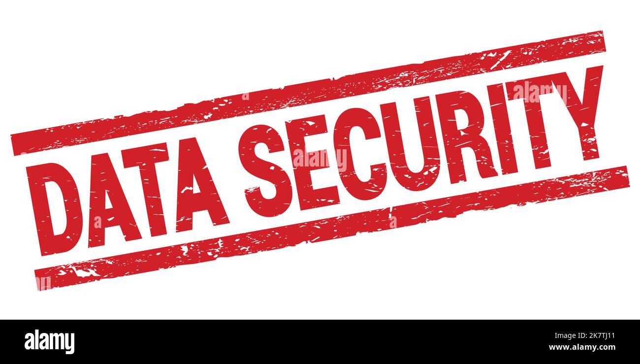 DATA SECURITY text written on red rectangle stamp sign Stock Photo - Alamy