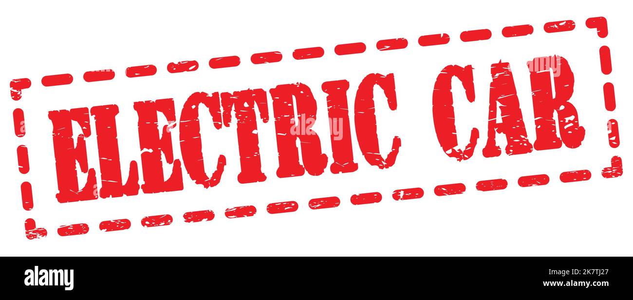 ELECTRIC CAR text written on red dash stamp sign Stock Photo - Alamy