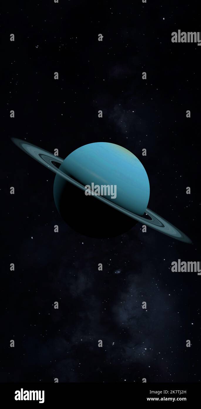 Planet Uranus and her rings in the outer space Stock Photo - Alamy
