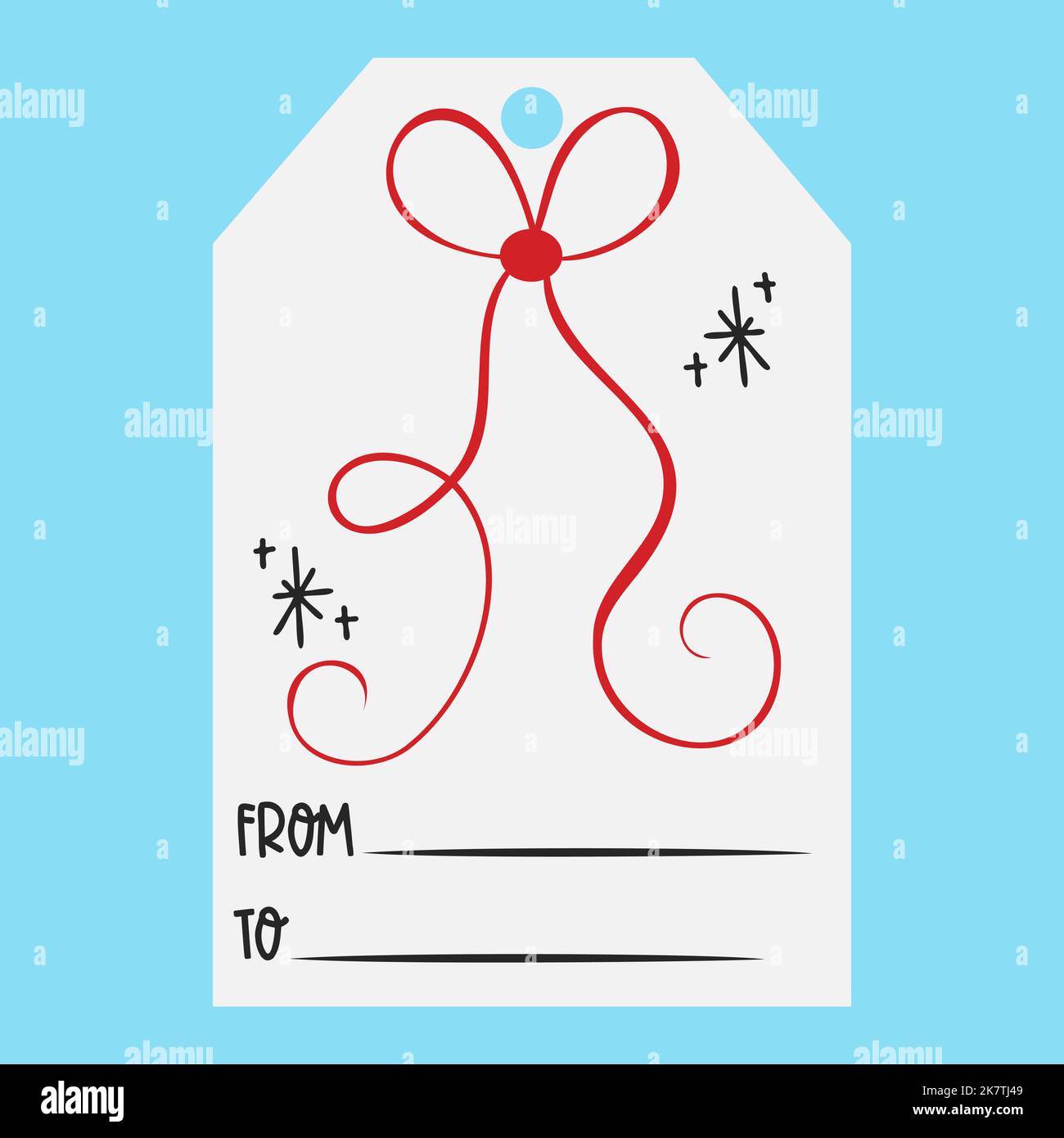 Merry Christmas hand drawn gift tag Stock Vector Image & Art - Alamy