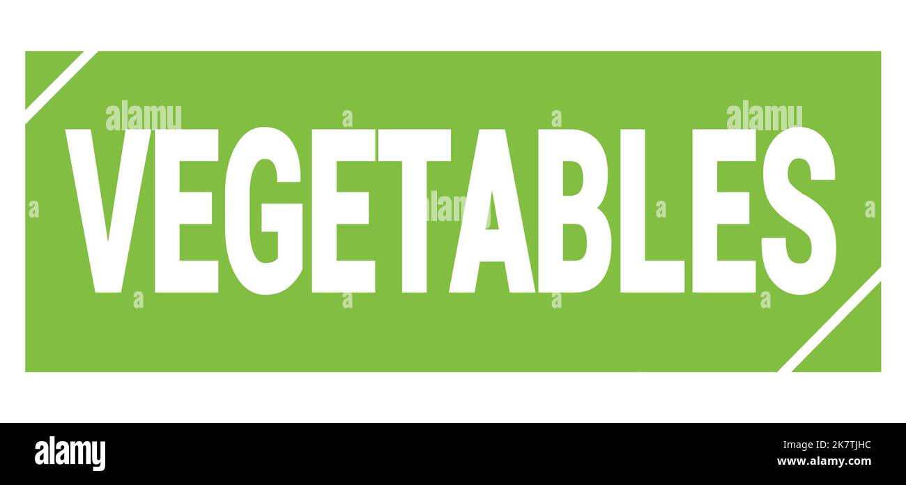 VEGETABLES text written on green grungy stamp sign Stock Photo - Alamy