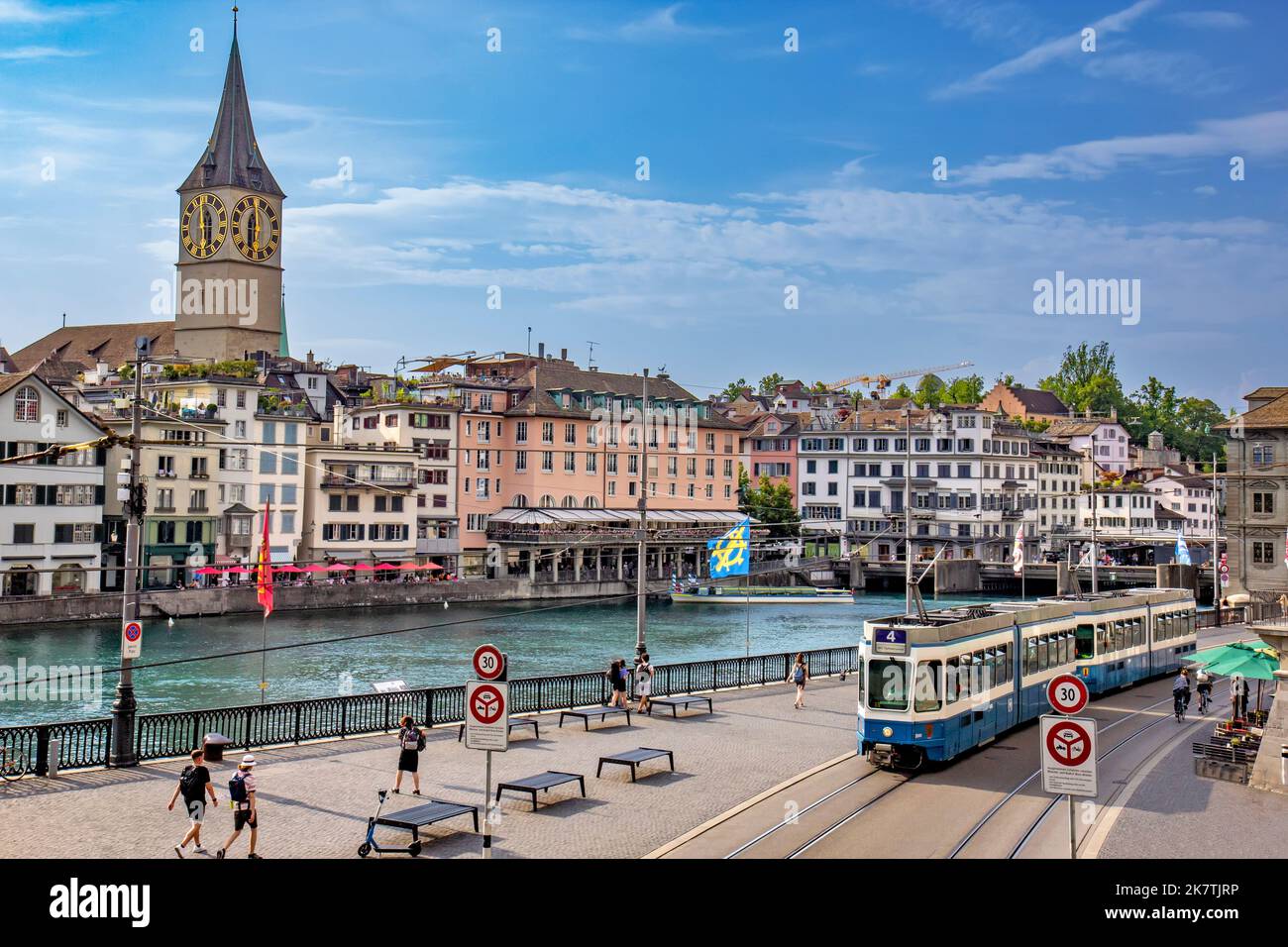 Zurich city skyline view limmat hi-res stock photography and images - Alamy
