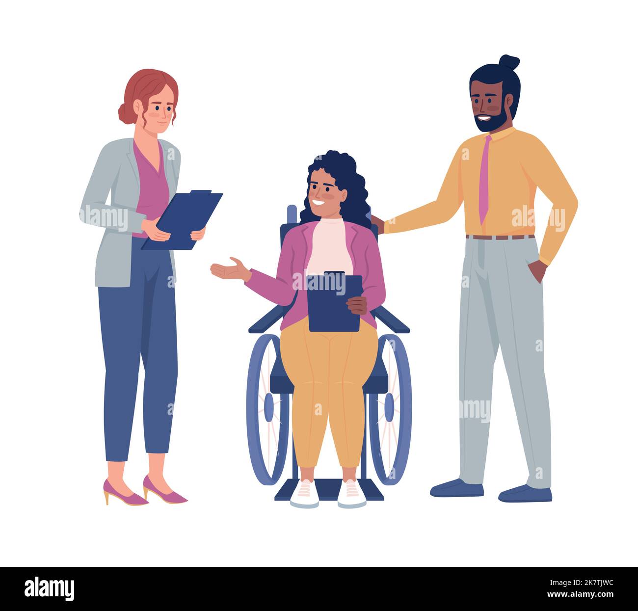 Office small talk semi flat color vector characters Stock Vector Image ...