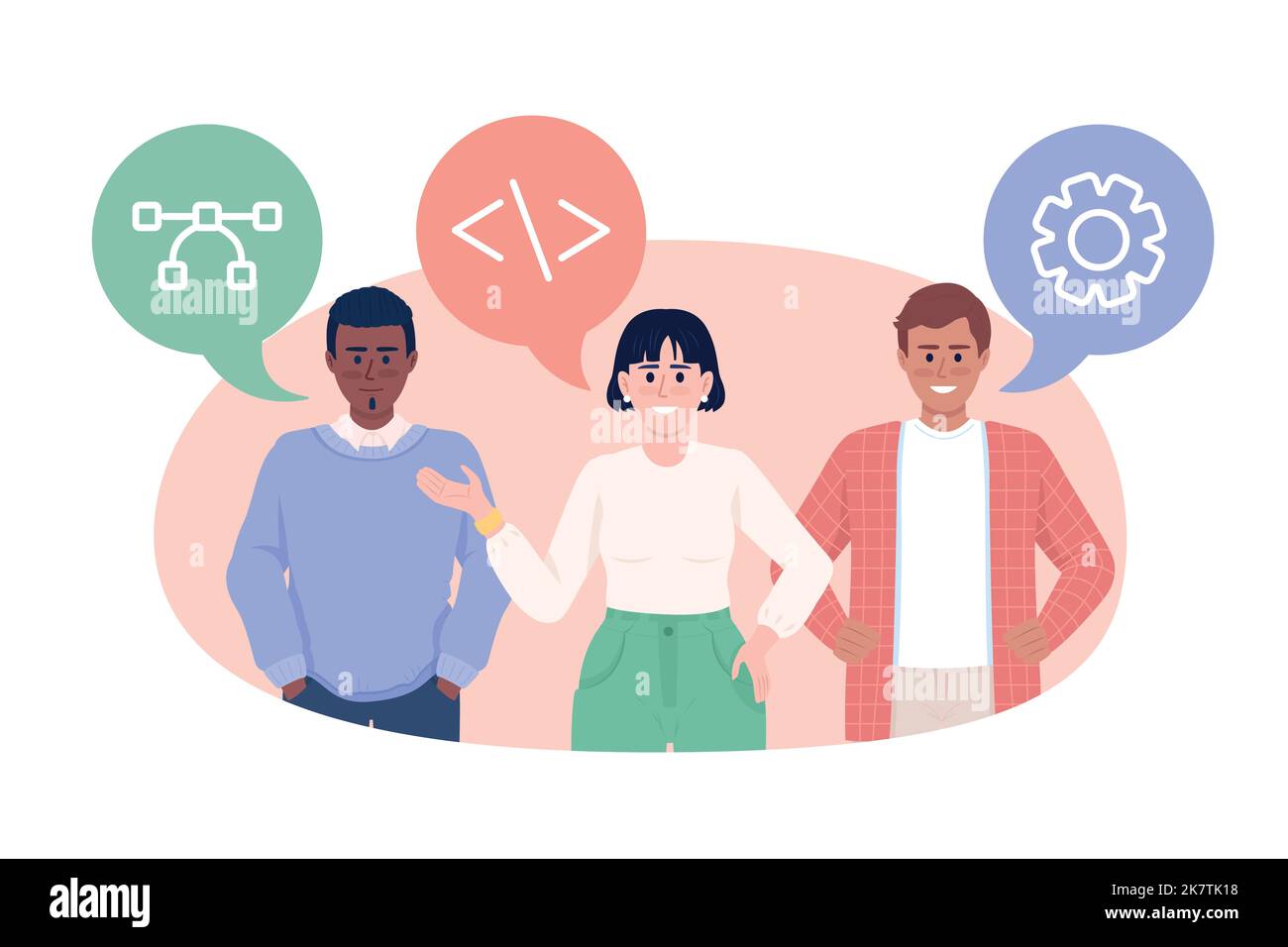 Talent pool 2D vector isolated illustration Stock Vector Image & Art ...