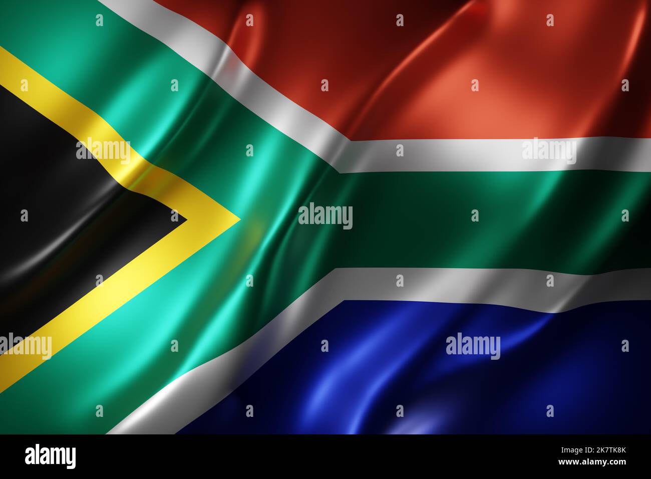 3d rendering of a textured national South Africa flag Stock Photo - Alamy
