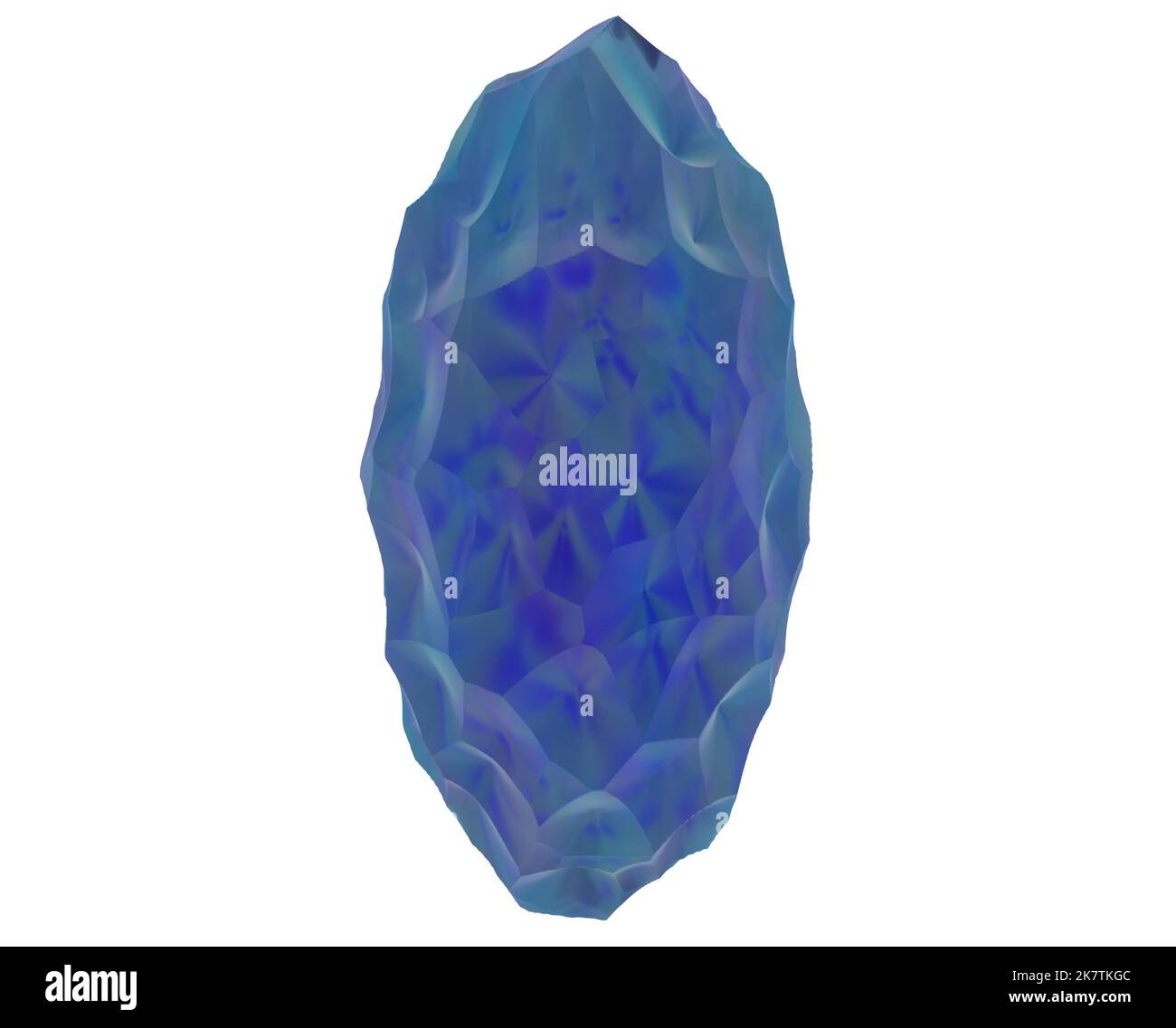 Translucent gradient crystal isolated on white. 3D rendering Stock ...