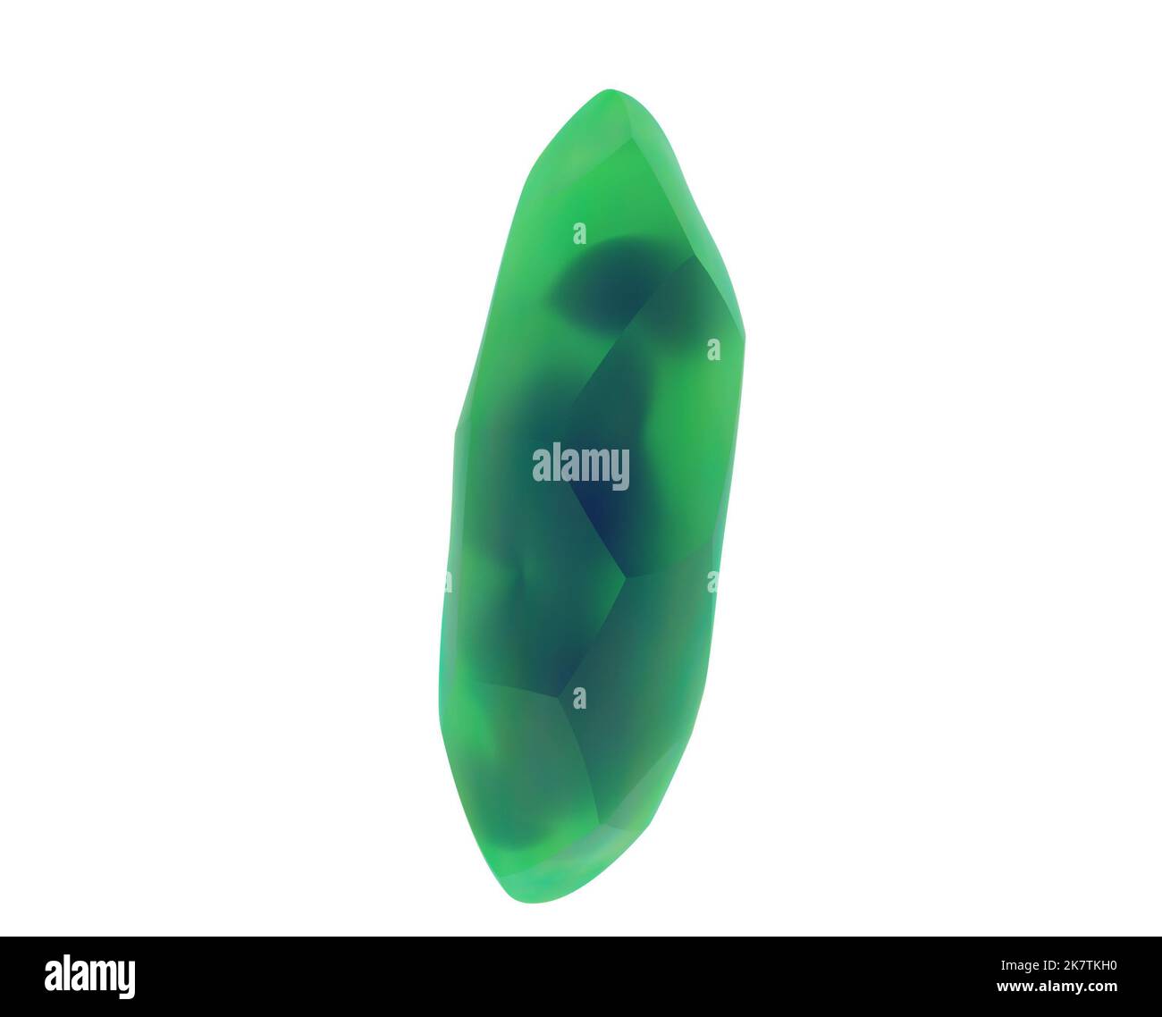 Translucent gradient crystal isolated on white. 3D rendering Stock ...