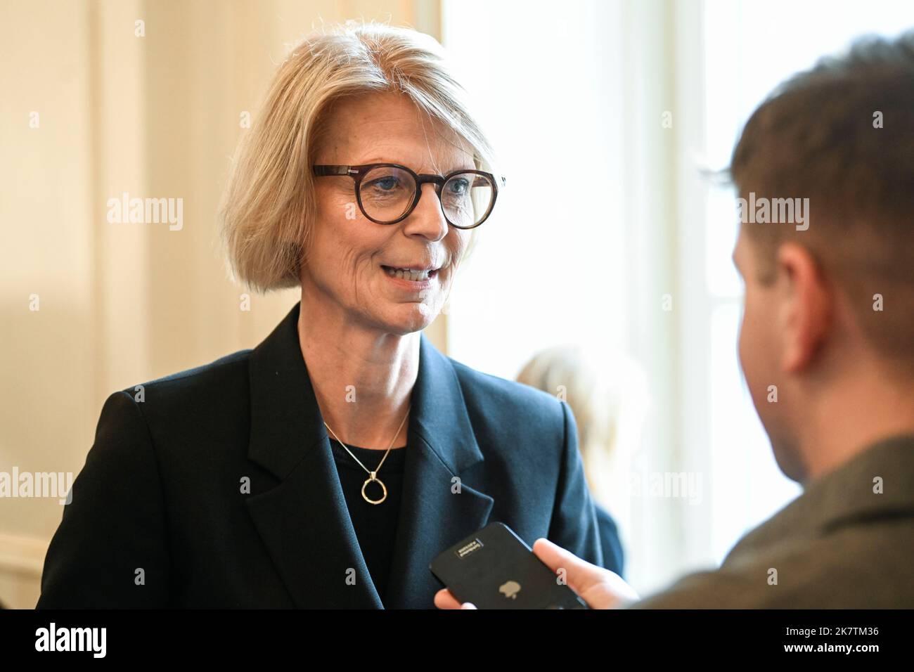 Minister of Finance, Elisabeth Svantesson during a pressconference ...